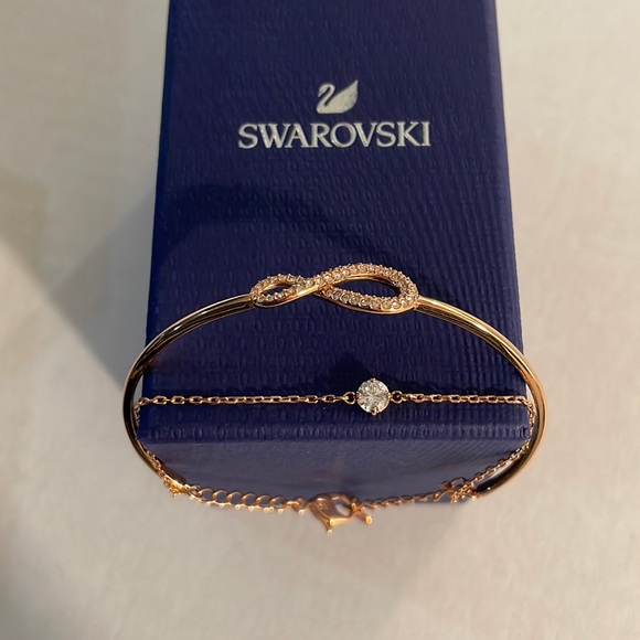 Swarovski | Jewelry | Giftable Swarovski Infinity Bangleinfinity White ...
